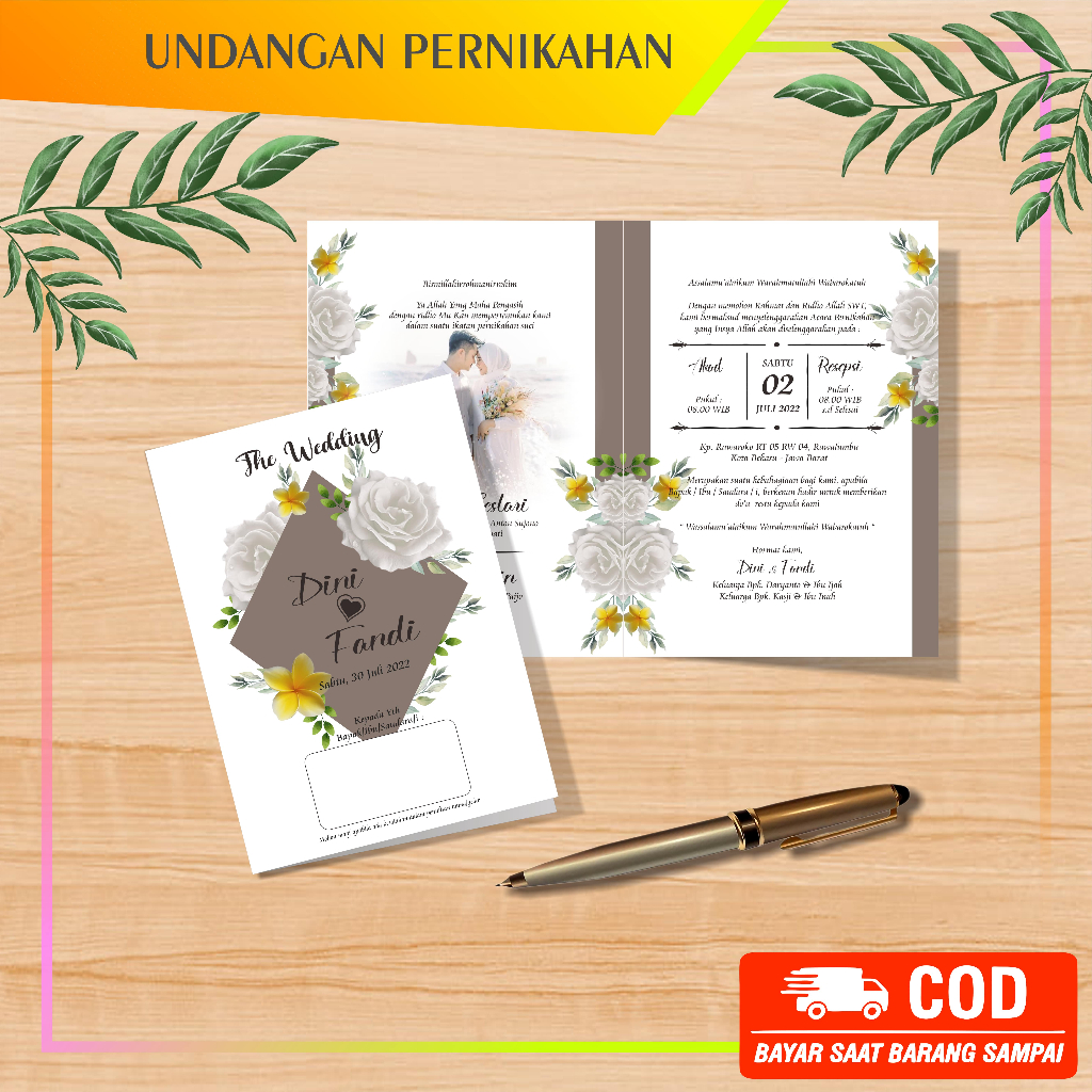 Jual Undangan pernikahan aesthetic bahan brief card berkualitas harga ...