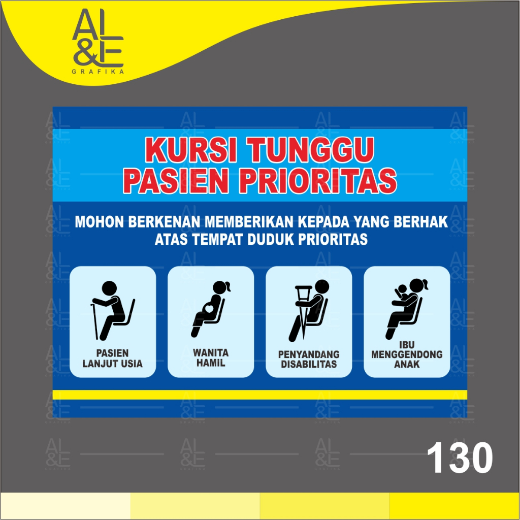 Jual 130 - STIKER KURSI TUNGGU, TEMPAT DUDUK PASIEN PRIORITAS - VINYL ...