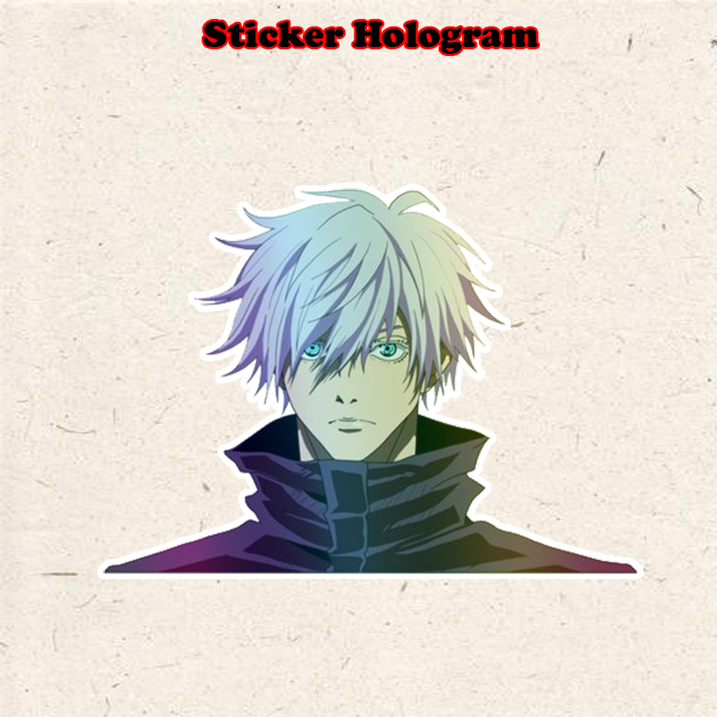 Jual Stiker Hologram Gojo sotaru Jujutsu kaisen ukuran 8 cm | Shopee ...