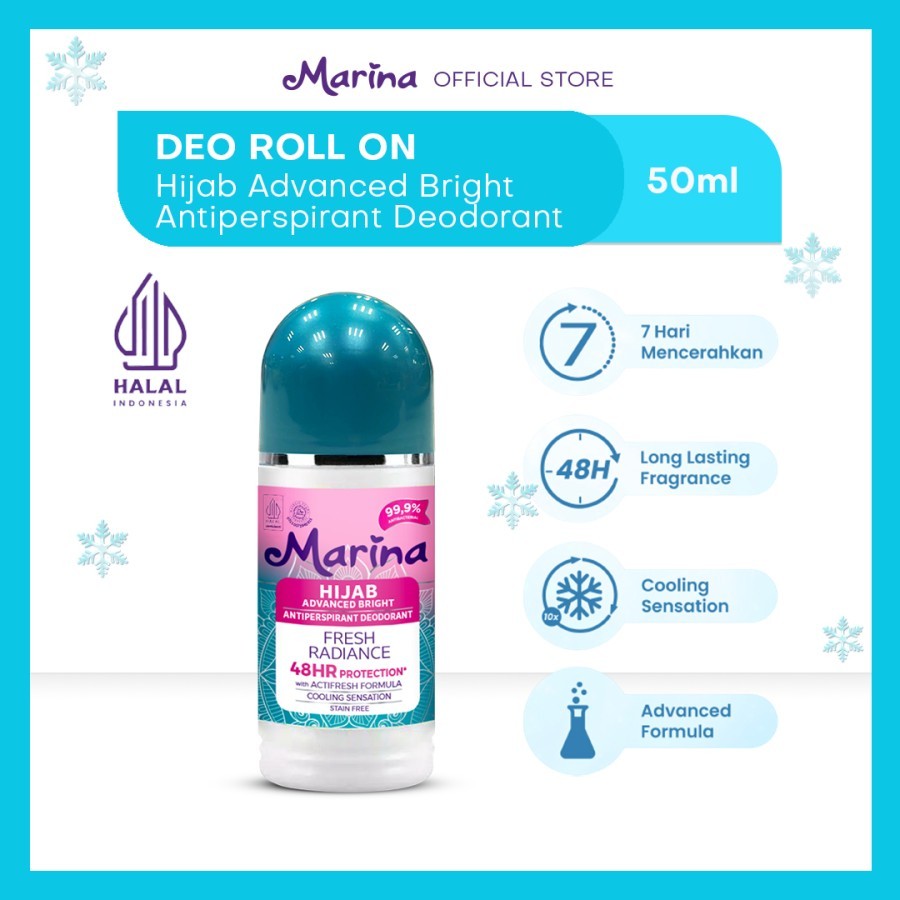 Jual MARINA Hijab Advanced Bright Antiperspirant Deodorant 50ml ...