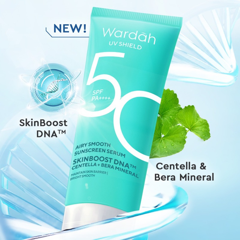 Jual WARDAH - Airy Smooth Sunscreen Serum Skinboost DNA SPF 50 PA++++ 25ml | Shopee Indonesia