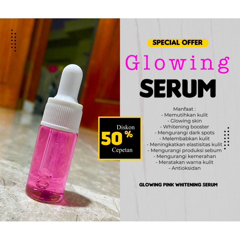 Jual Glowing Whitening Serum | Serum Glowing Pink | serum vitamin c ...