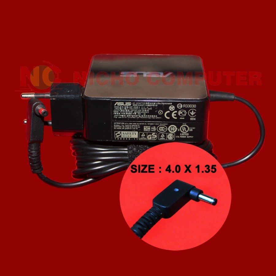 Jual Adaptor ASUS ZENBOOK UX31A 19V 3.42 A SMALL PLUG (4.0*1.35) (ORIGINAL) | Shopee Indonesia