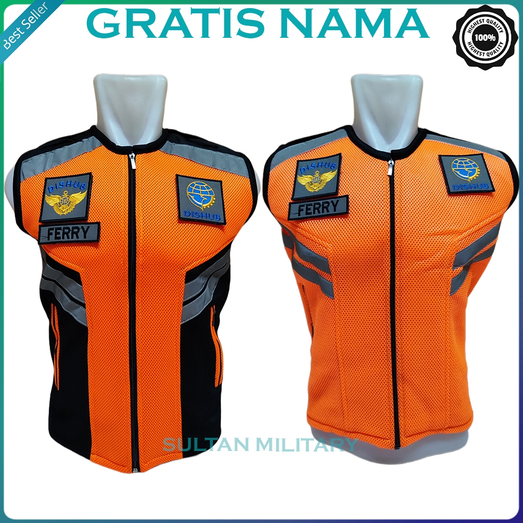 Jual Rompi Dishub Variasi Iga Hitam/Biasa Bahan Double Mesh Tebal ...