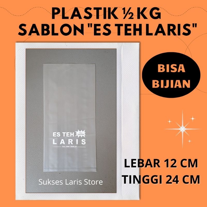 Jual PLASTIK ES SABLON (ES TEH LARIS UKURAN 12 X 24) | PLASTIK SABLON ...