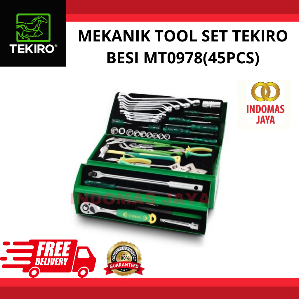 Jual Mechanic Tool Set 45 pcs Tekiro Box Besi / Mekanik Tools Set 45pcs MT0978 | Shopee Indonesia