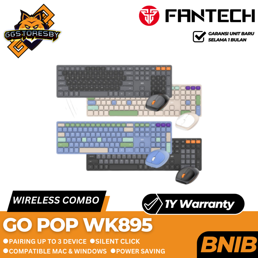 Jual Fantech Go Pop Wk895 Combo Wireless | Shopee Indonesia