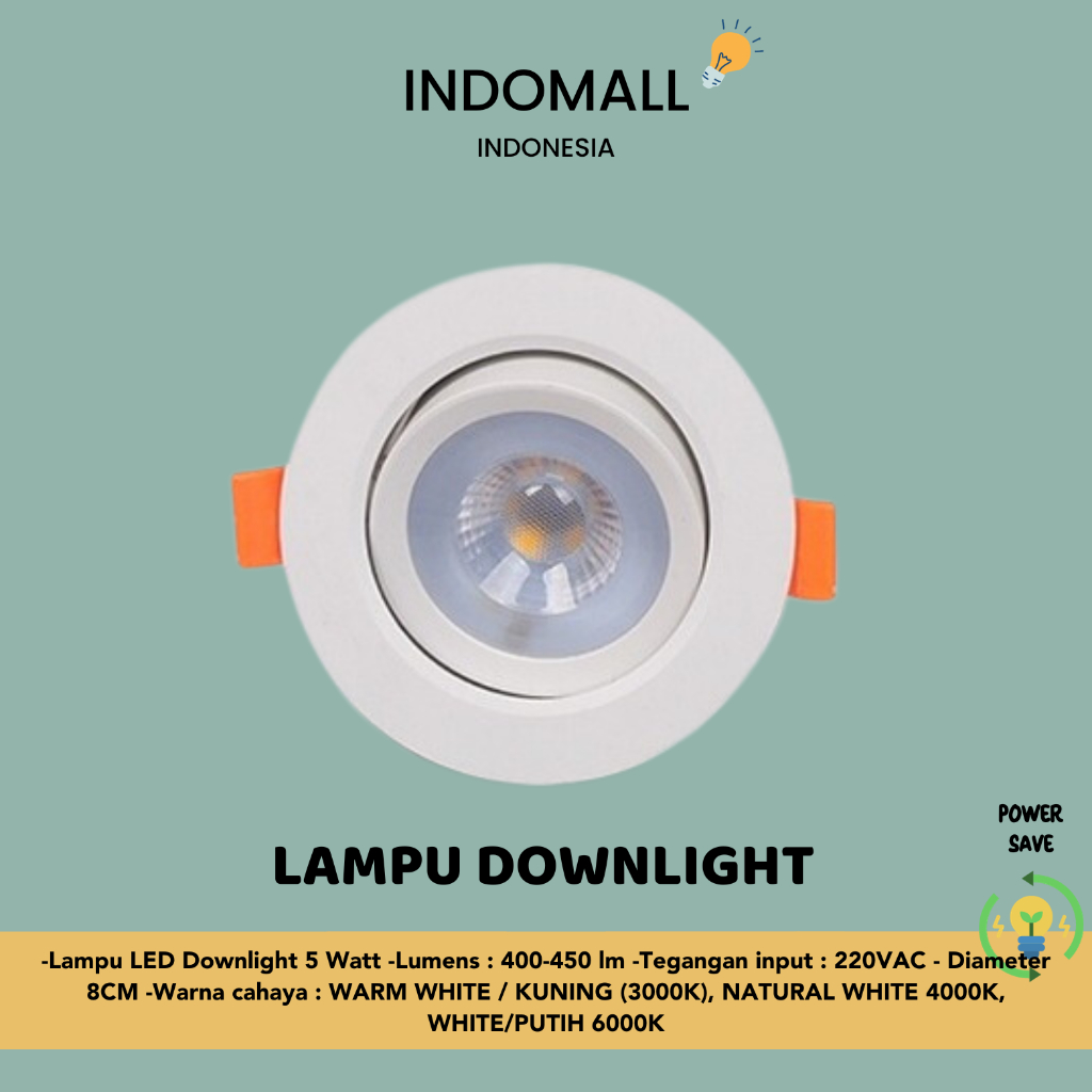 Jual LAMPU LED DOWNLIGHT PUTIH DAN WARM WHITE WING LOCK | Shopee Indonesia
