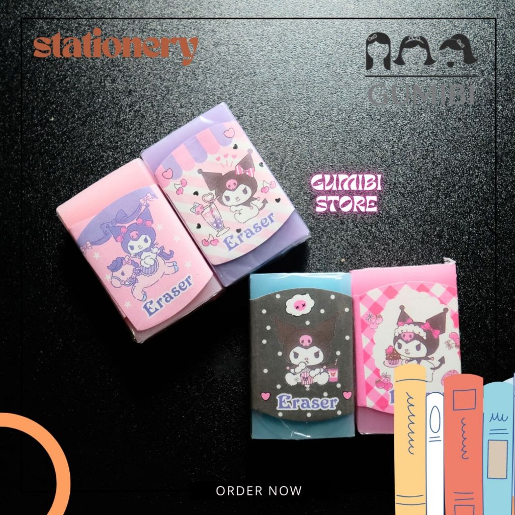 Jual Penghapus Kuromi Setip Karet Hapusan Kuromi Hitam Ungu Lucu ...