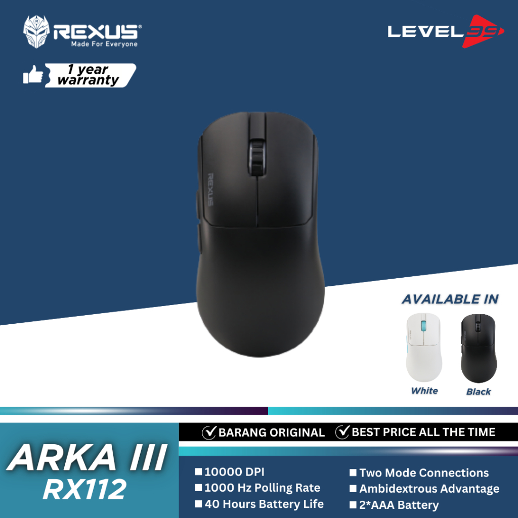 Jual Rexus Arka III / 3 RX112 / RX-112 Wireless Gaming Mouse | Shopee ...