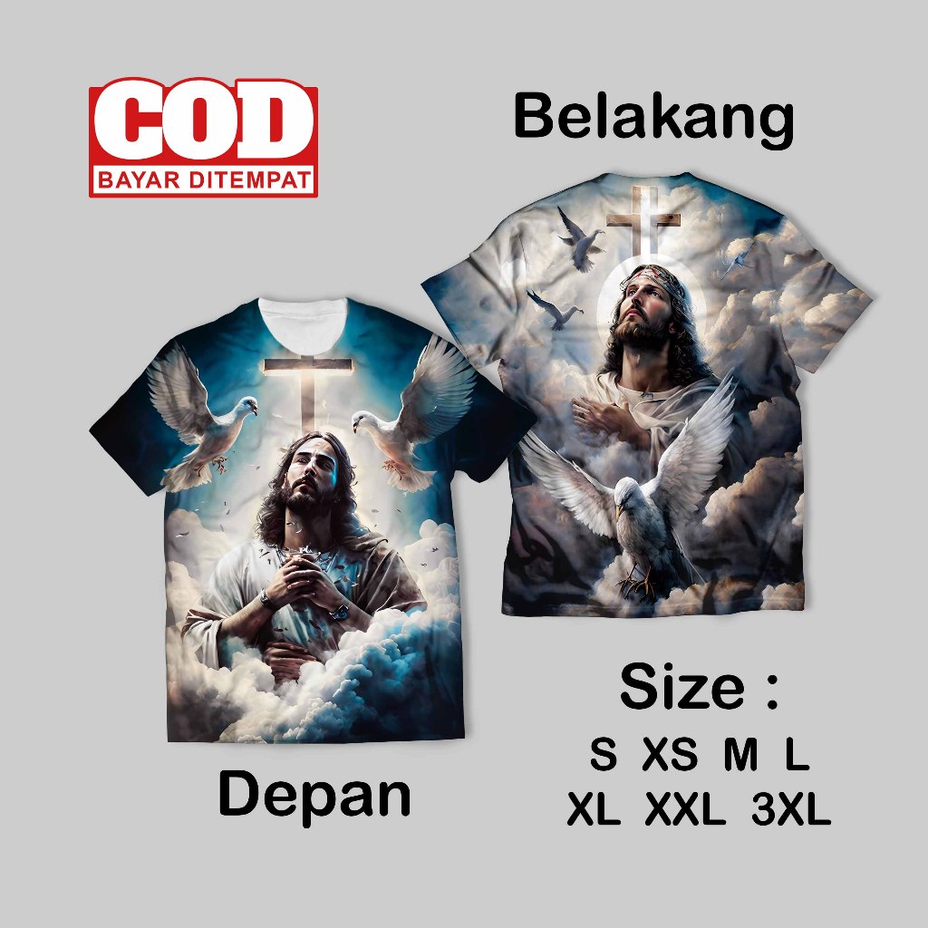 Jual Kaos FullPrint Religius Keren | Kaos Rohani Kristen V2 Depan ...