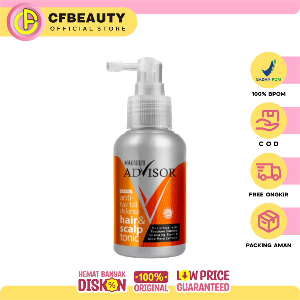 Jual MAKARIZO Advisor Anti-Hair Fall Defense Hair & Scalp Tonic 65ml/145ml | Shopee Indonesia