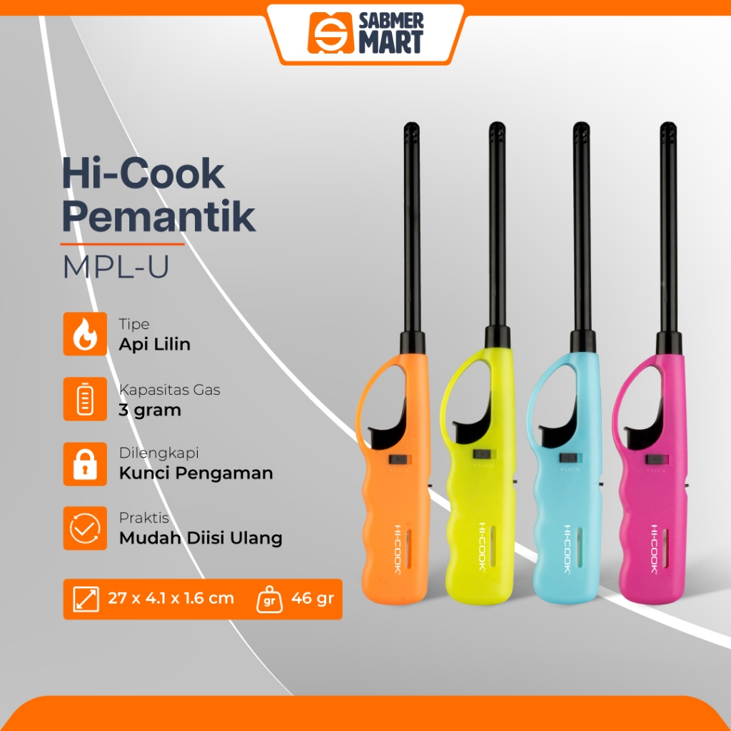Jual Gas Lighter / Korek Api Gas / Pemantik Gas Portable Hi Cook MPL-U ...