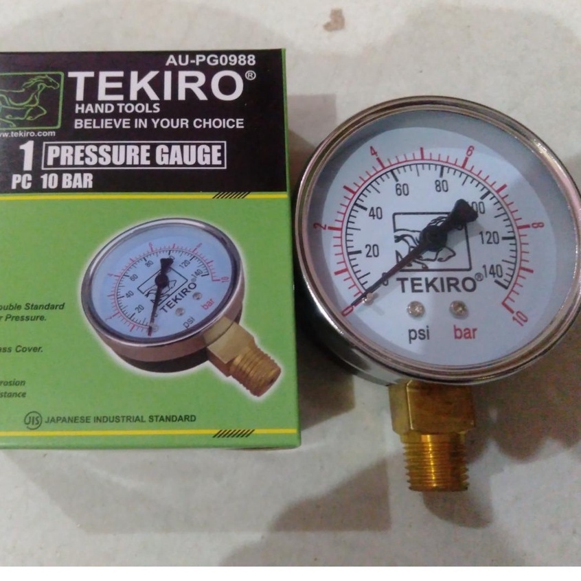 Jual MANOMETER TEKIRO UKURAN 6 10 16 & 25 BAR / ALAT PENGUKUR TEKANAN ...