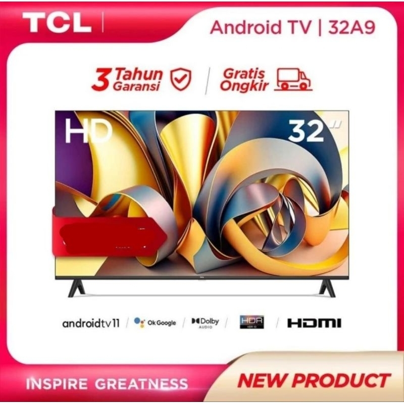 Jual TCL 32 INCH SMART TV - ANDROID 11- HD - DOLBY AUDIO - GOOGLE PLAY/NETFLIX/OUTUBE - 32A9 NEW ...