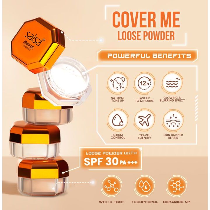 Jual Salsa Cover Me Loose Powder - Bedak Tabur Oil Sebum Control ...