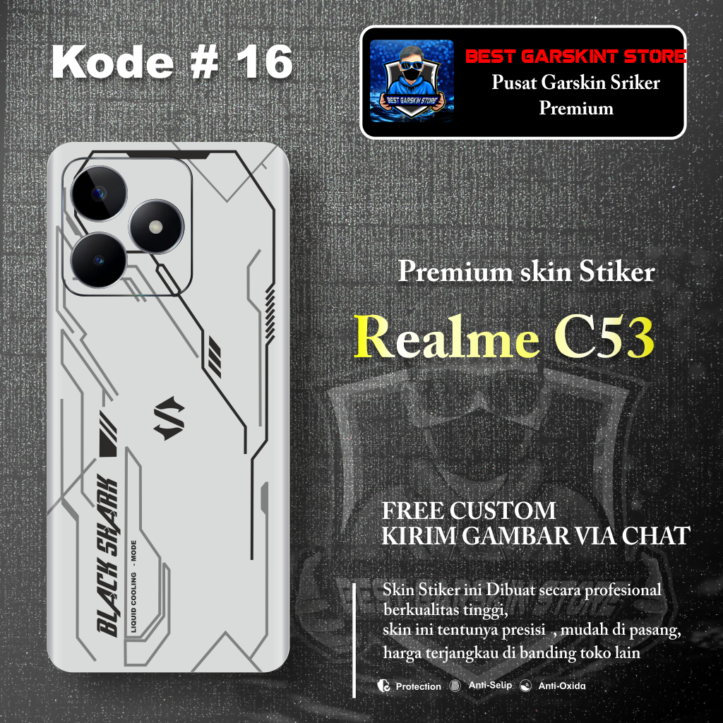 Jual Isi 2 Pcs Garskin Stiker Realme C53 Motif 16-20 ( Bisa Request ...