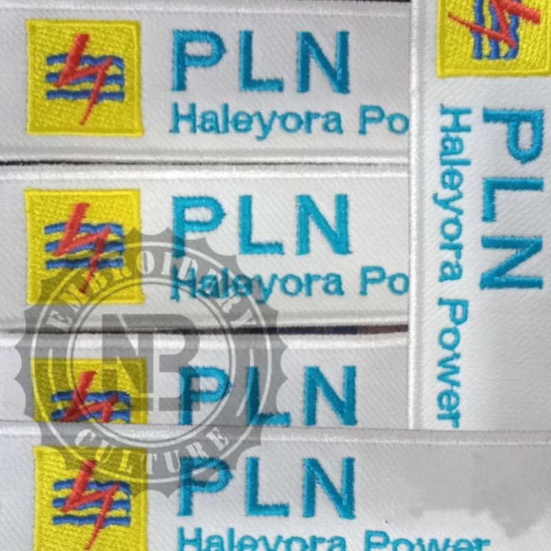 Jual Bordir Logo PLN Haleyora Power//patch bordir emblem Haleyora power ...