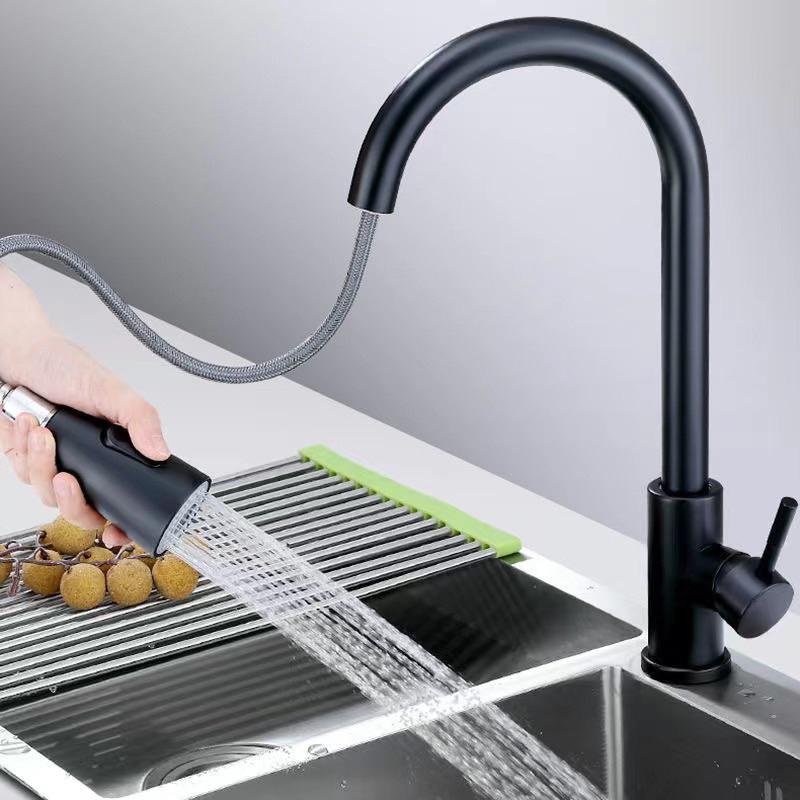 Jual KRAN ANGSA TARIK SUS 304 WARNA HITAM KRAN TARIK CUCI PIRING ...