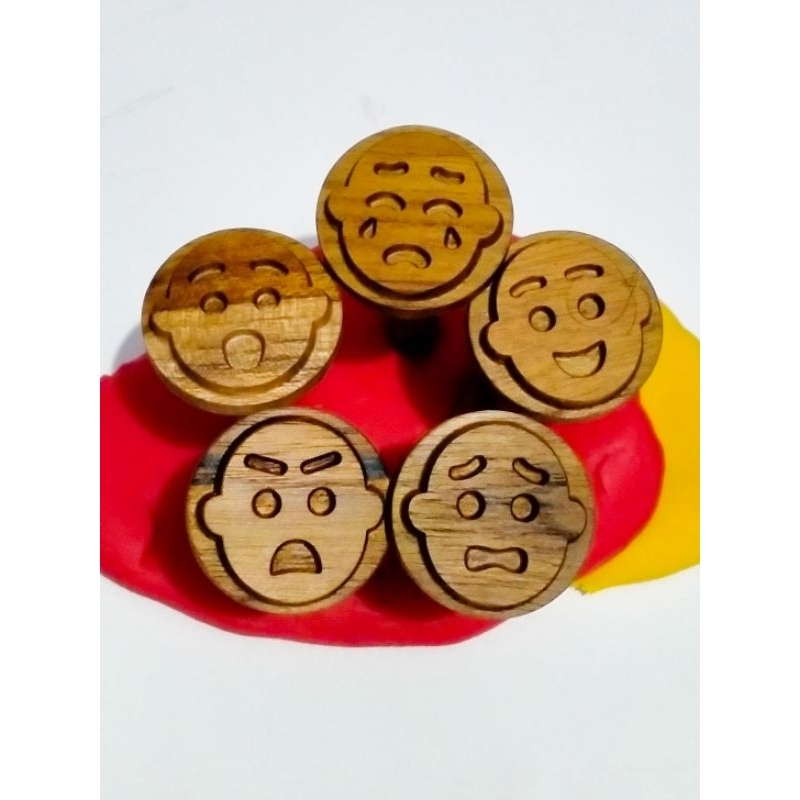 Jual STAMP KAYU PLAYDOUGH - Seri Emosi | Shopee Indonesia