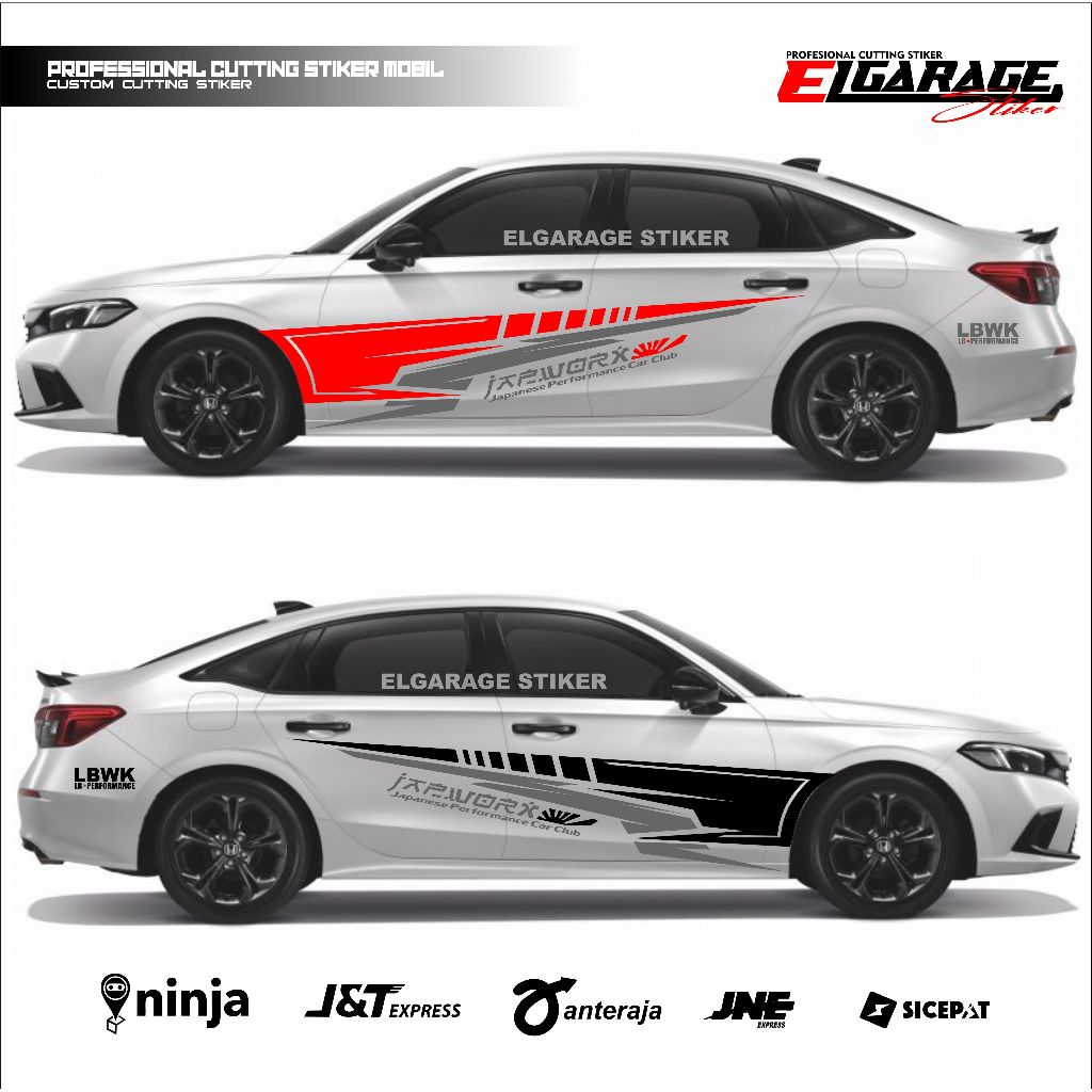 Jual Stiker mobil honda civic cutting stiker mobil honda civic vios ...