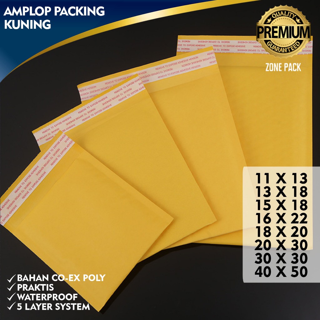 Jual Amplop Packing Kuning | Amplop Bubble Wrap | Bubble Bag | Plastik ...