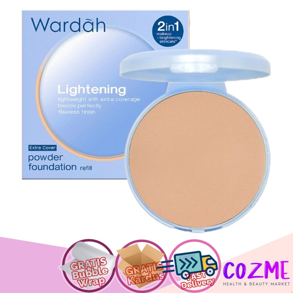 Jual WARDAH REFILL Lightening Powder Foundation Extra Cover | Shopee ...