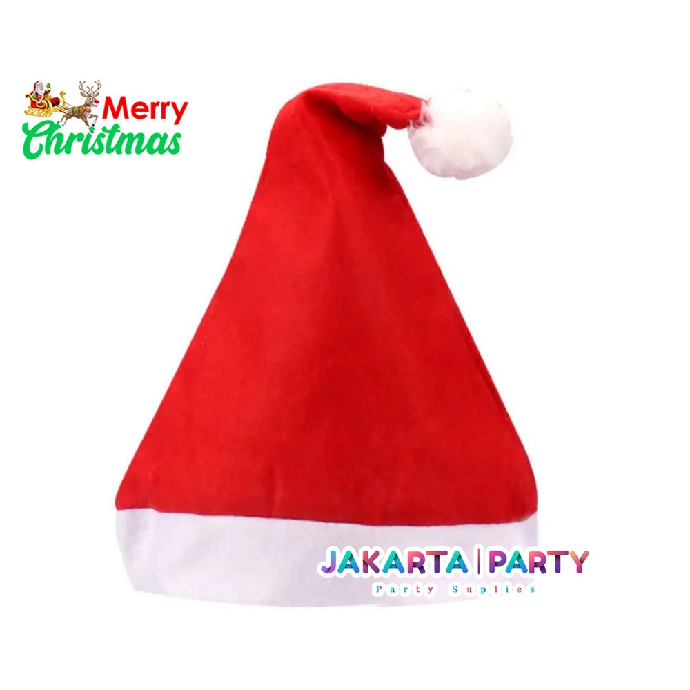 Jual Topi Natal Polos / Topi Santa / Topi Christmas / Topi Xmas All ...