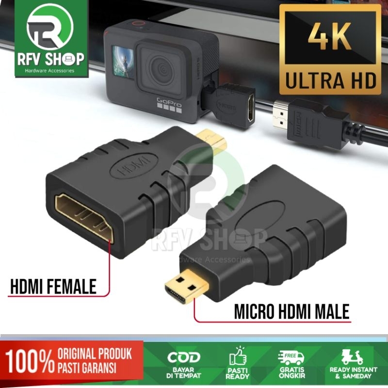 Jual Konektor dongle HDMI to Micro HDMI adapter | Shopee Indonesia