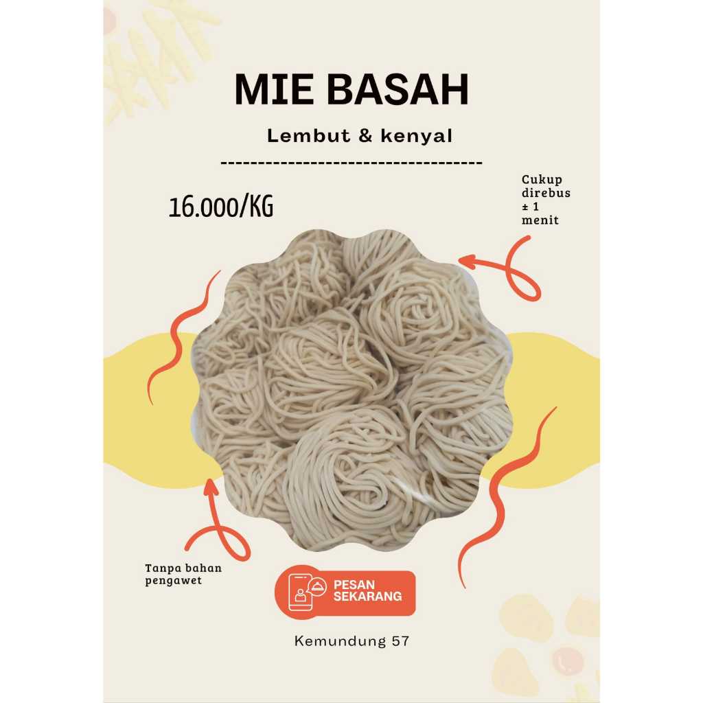 Jual Mie Basah Kemundung 57 (Cocok untuk Mie Goreng dan Mie Ayam ...