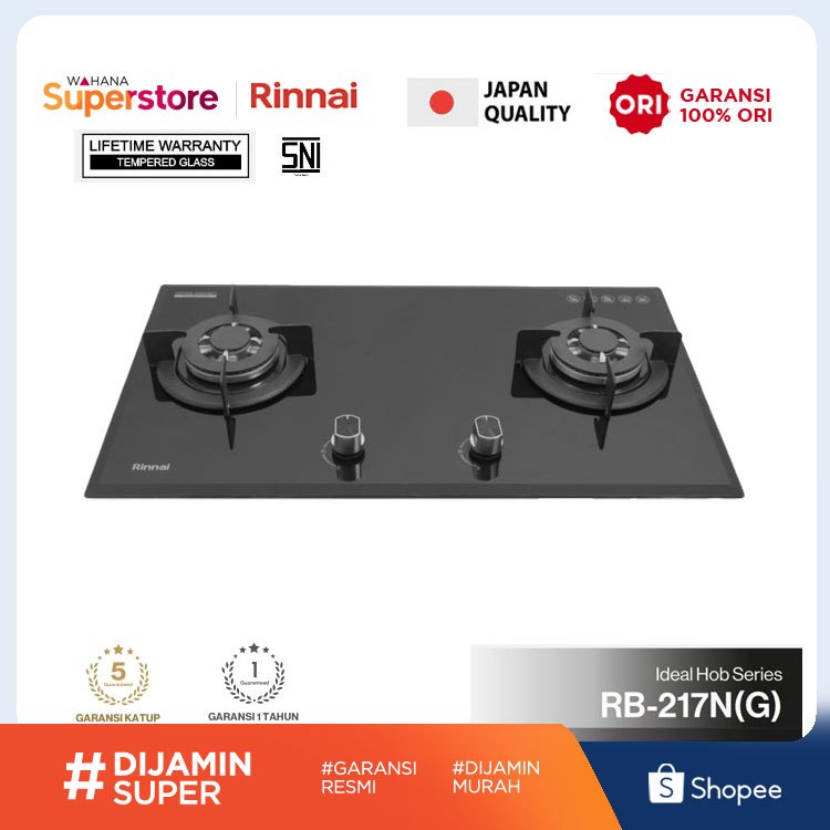 Jual Rinnai Kompor Tanam 2 Tungku - RB 217N(G) | RB217N(G) | Shopee Indonesia