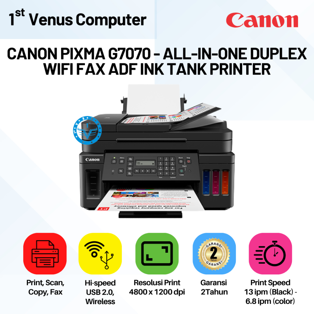 Jual Canon PIXMA G7070 - All-in-One Duplex WiFi Fax ADF Ink Tank ...