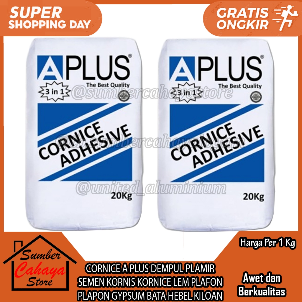 Jual A Plus Cor nice Compound Kompon Per 1 Kg Cornice Kiloan Dempul ...