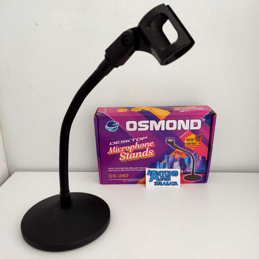 Jual Stand Mic Meja Spiral Osmond OS 267 Stand Microphone Tatakan Mic ...