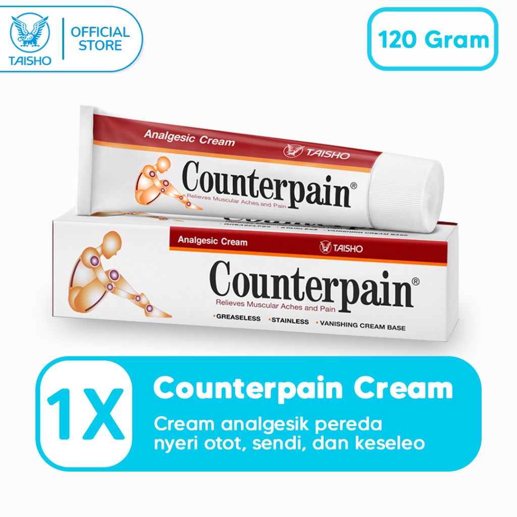 Jual Counterpain Cream 120 Gr - Pereda Nyeri Otot & Sendi | Shopee ...
