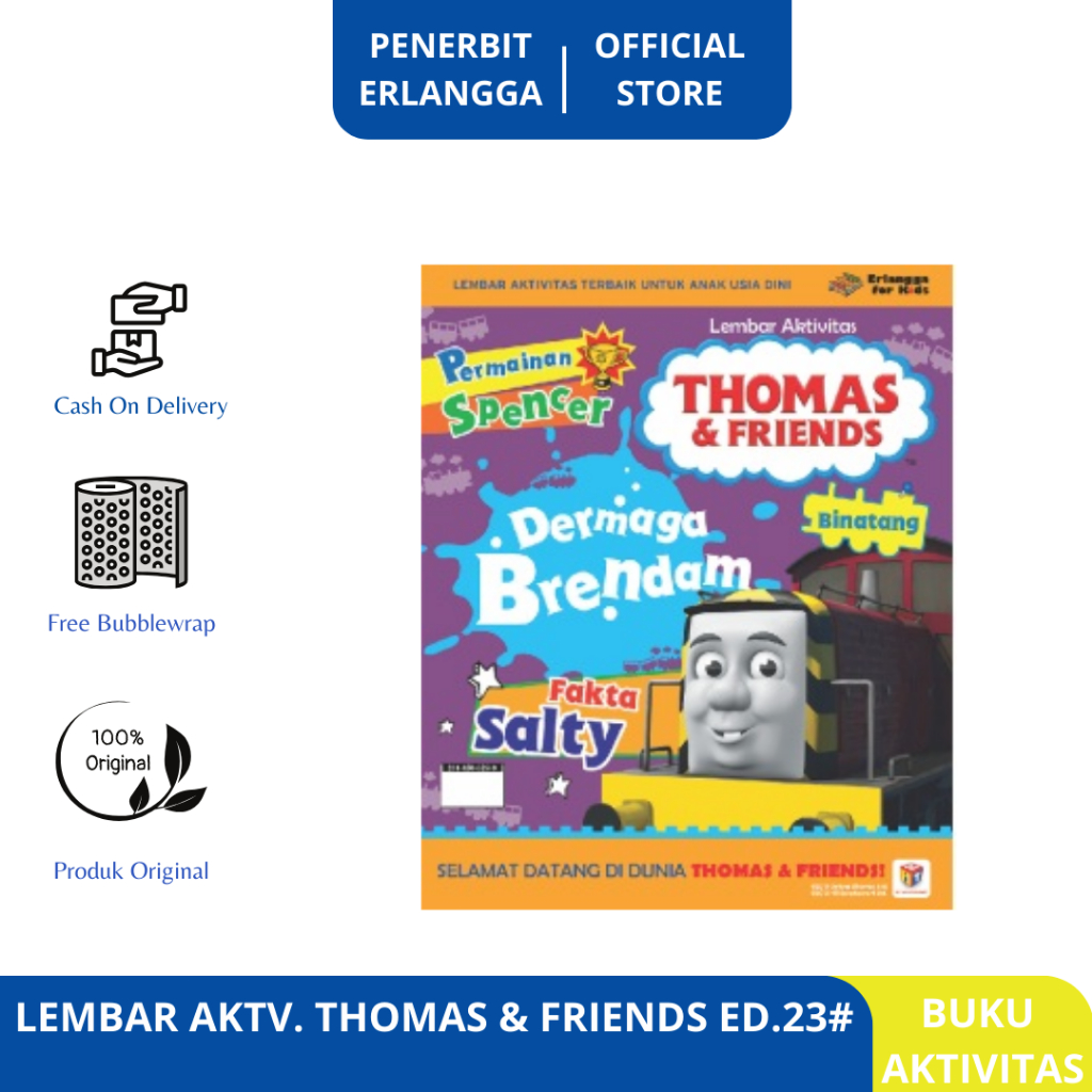 Jual BUKU AKTIVITAS ANAK: LEMBAR AKTV. THOMAS & FRIENDS ED.23# -ERLANGGA | Shopee Indonesia