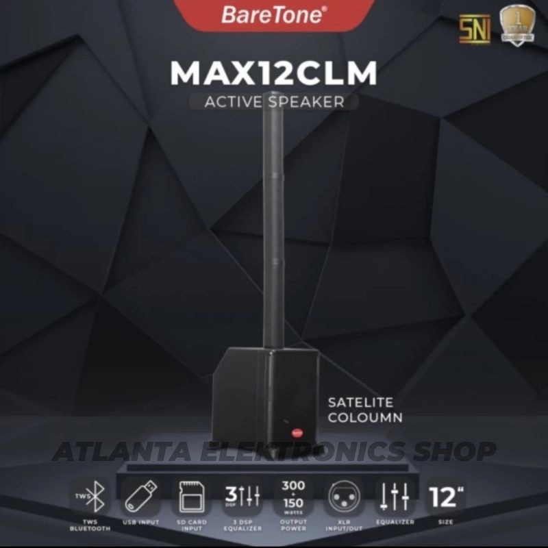 Jual Speaker Aktif Satelite BARETONE MAX 12 CLM 12 inchi Bluetooth ...