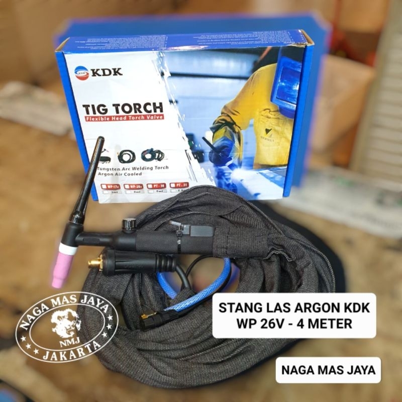 Jual STANG LAS ARGON WP26V - 4 METER / TIG TORCH LAS ARGON WP26 V - 4M ...