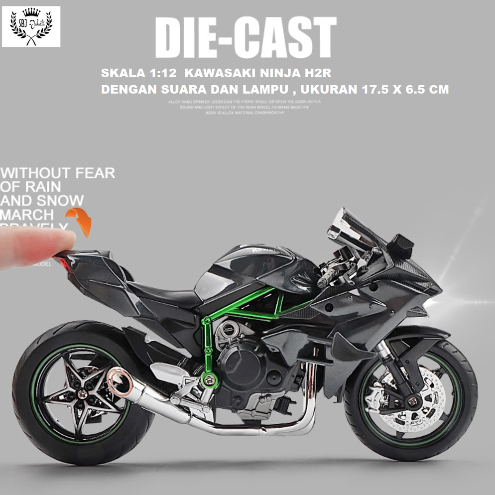 Jual Ready Diecast Super Bike Kawasaki Ninja H2R Skala 1:12 Diecast Sepeda Motor 08T | Shopee ...