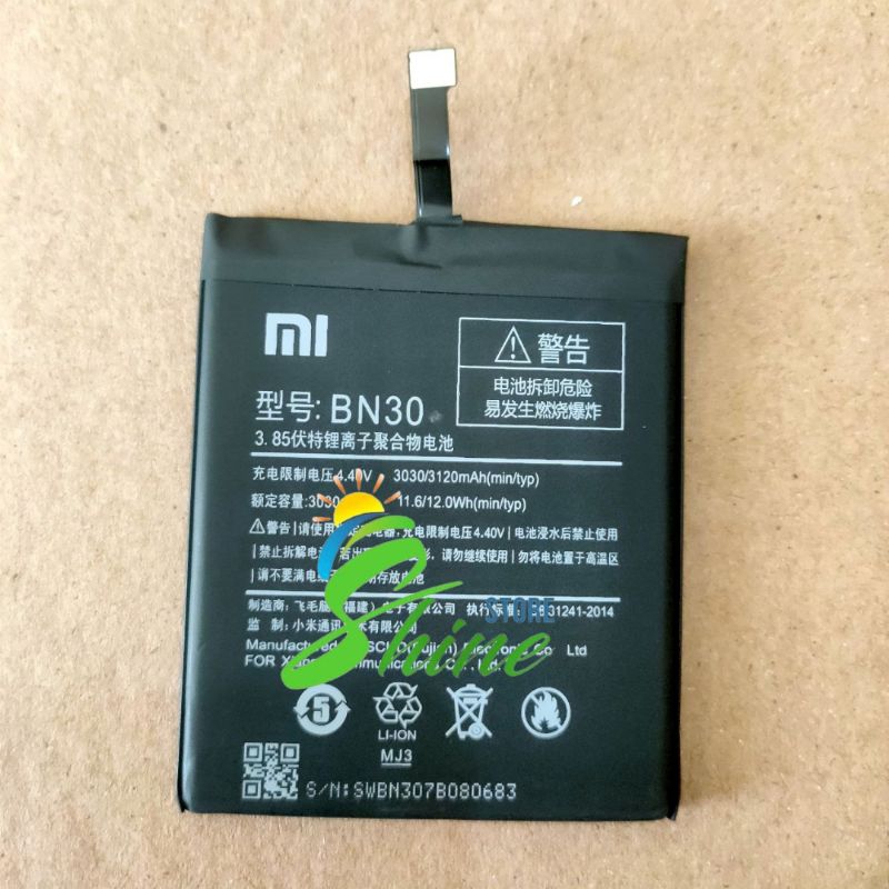Jual Baterai Batre Xiaomi BN30 Original HP Xiaomi Redmi 4A Battery ...