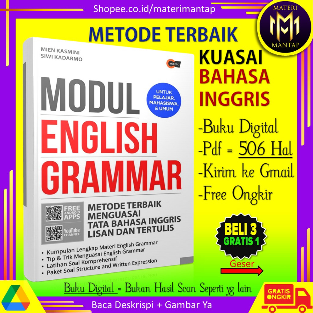 Jual Modul English Grammar | Metode Belajar Grammar bahasa Inggris yang Baik dan Benar | Shopee ...