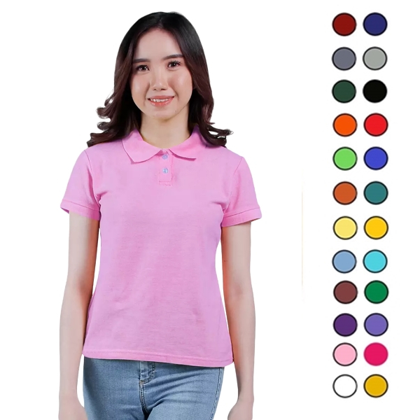 Jual Kaos Polo Shirt Wanita Polos - Kaos Kerah Berkerah Wanita | Shopee ...