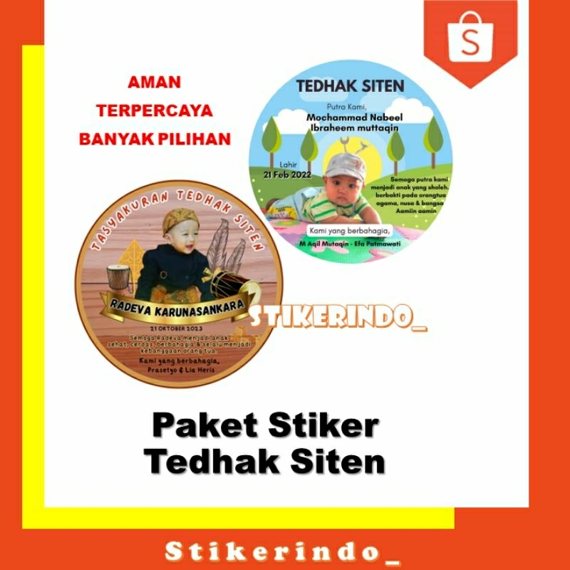 Jual Stikerindo_ Paket Stiker Tedhak Siten | Stiker Bubur Cadil | Label ...
