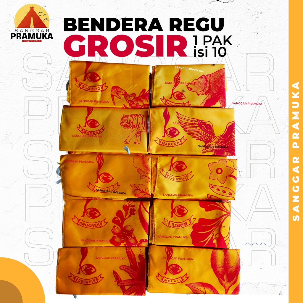 Jual [1 Pak] Bendera Regu Pramuka Grosir / Bendera Pramuka / Bendera ...