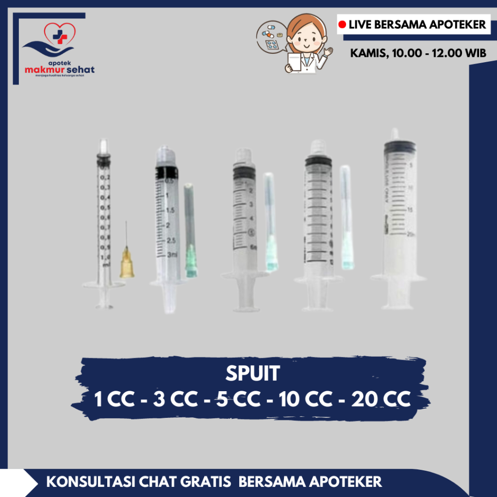 Jual SPUIT TERUMO 1 CC/3 CC/5 CC/ 10CC/20 CC ( TERUMO - ONEMED - ONEHEALTH ) | Shopee Indonesia