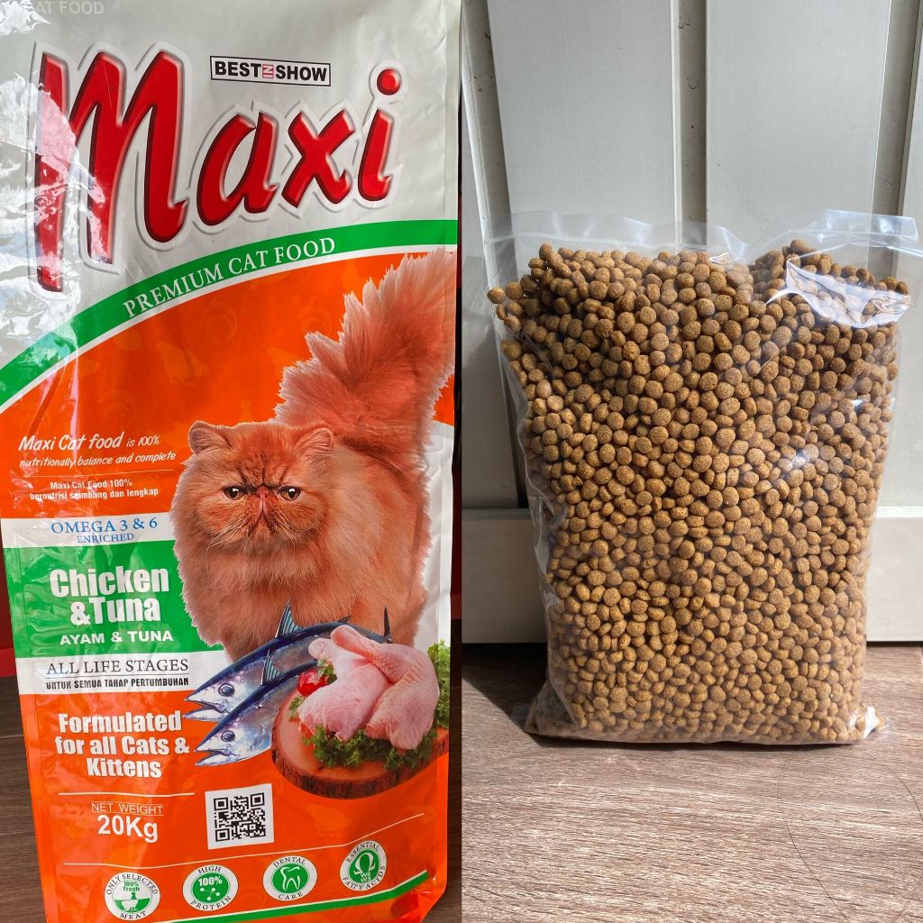 Jual Maxi Cat Food 1 Kg / Makanan Kucing Maxi 1kg / MAXI REPACK 1 Kg ...