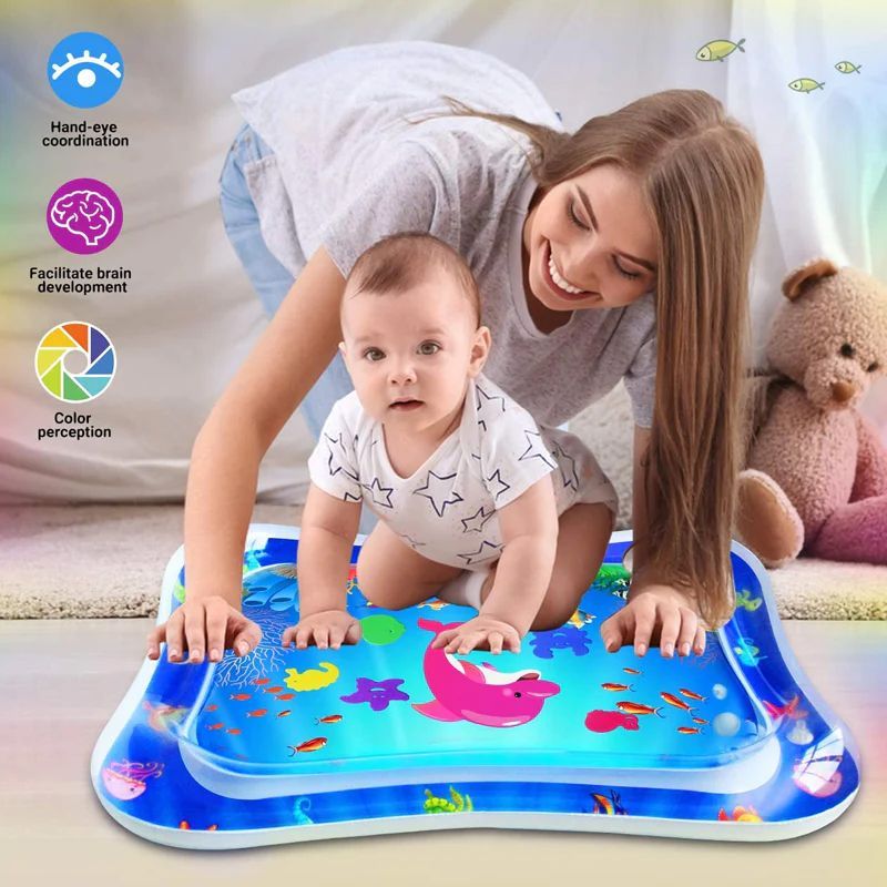 Jual Mainan Kolam Tikar Baby Water Play Mat Matras Air Playmat Tummy ...
