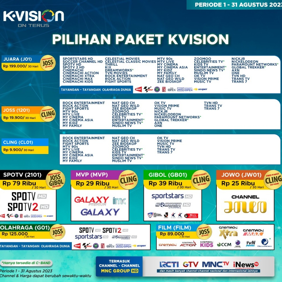 Jual (K-Vision Paket) | Shopee Indonesia