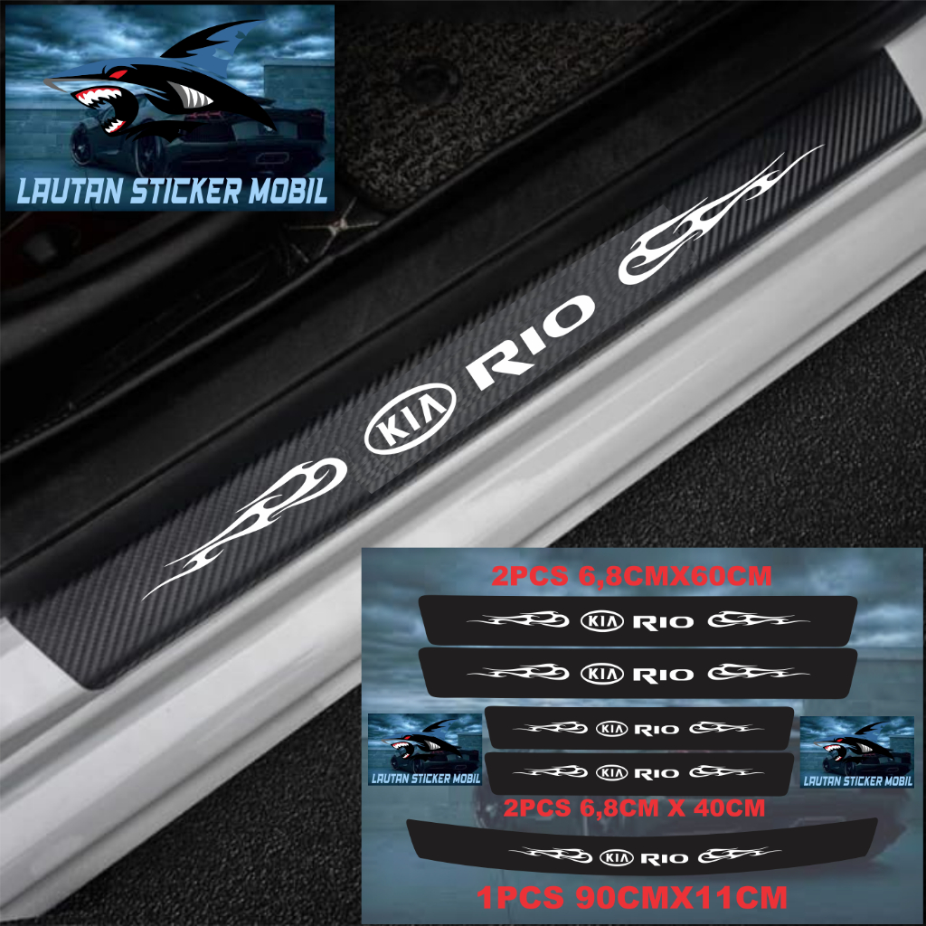 Jual STIKER STICKER CARBON 3D MOBIL RIO STICKER KARBON 3D PIJAKAN KAKI ...