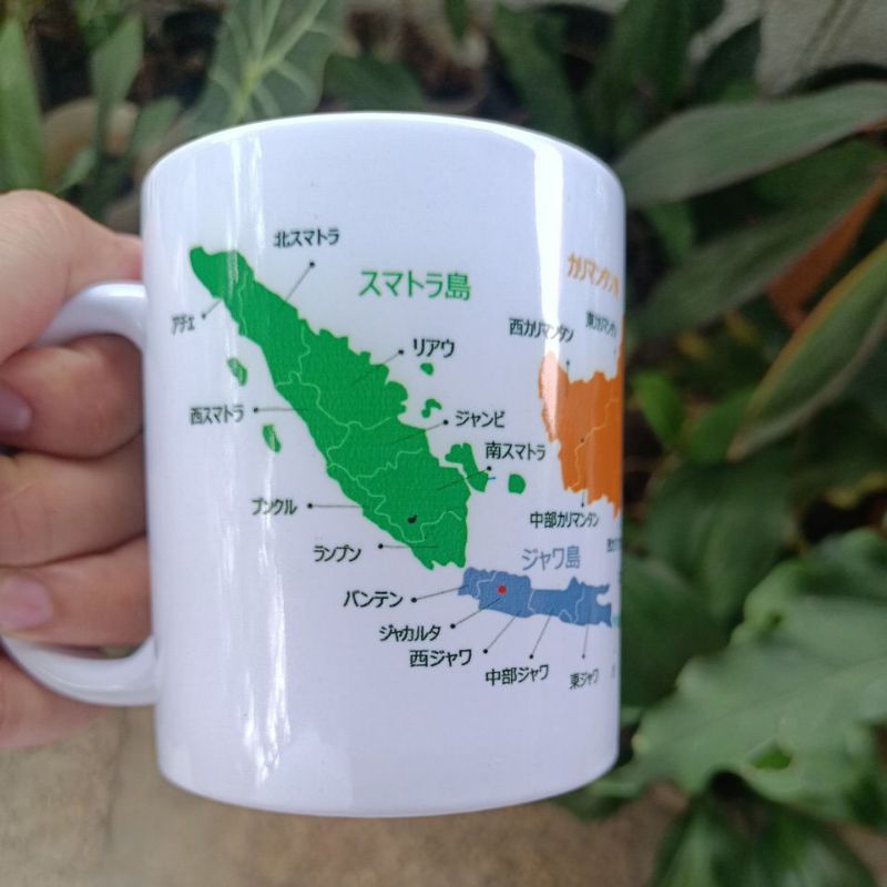 Jual Oleh Oleh Souvenir Jepang Mug Peta Indonesia | Shopee Indonesia